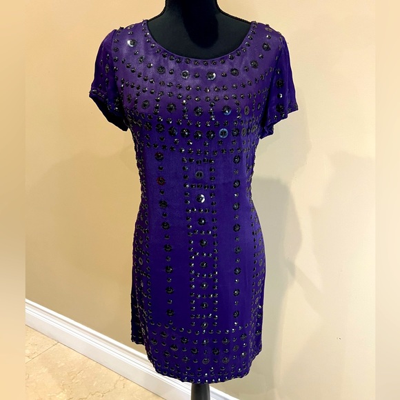 French Connection | Dresses | Purple Sheath Mini Dress | Poshmark